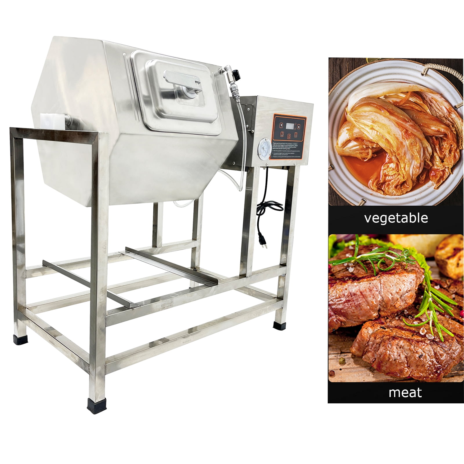 90L Vacuum Pump Meat Vegetable Tumbler Marinator Food Vacuum Curing ...