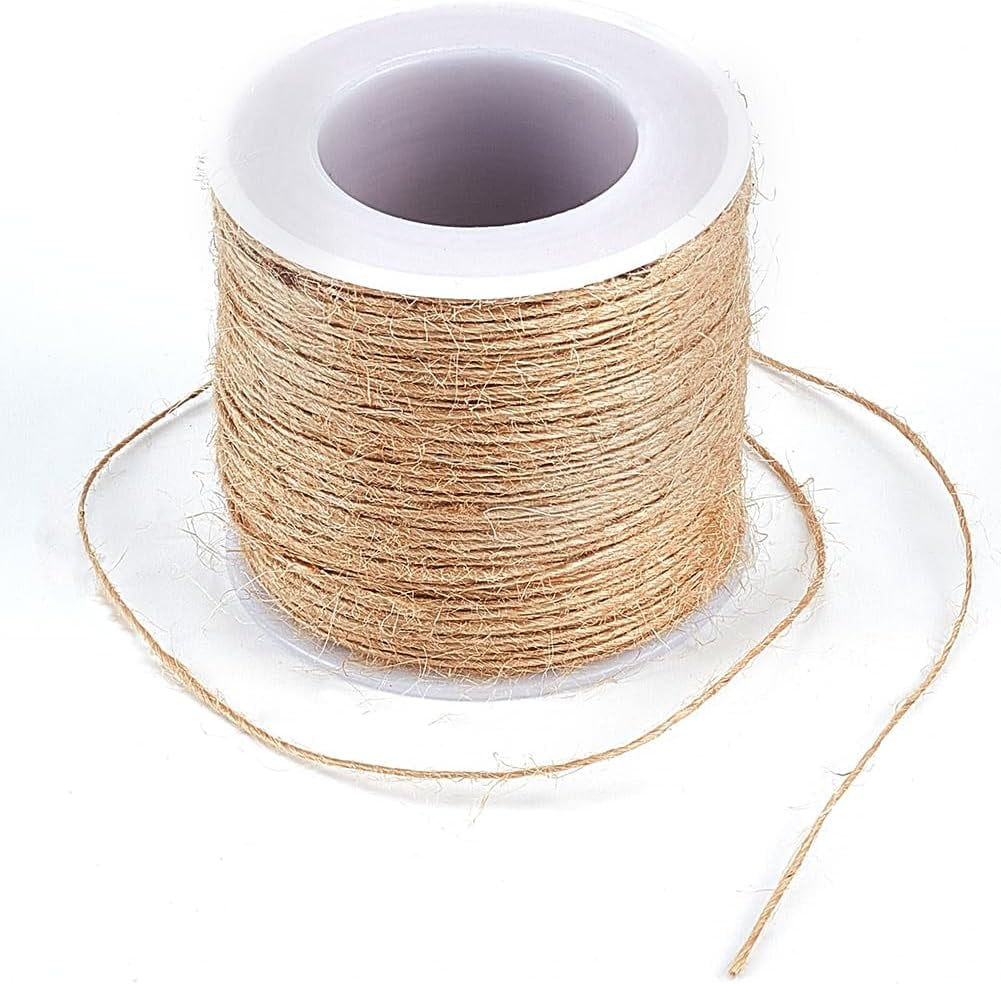 100M 1mm Long Twine Rope Thin Twine String Jute Garden Plant Tan Twine ...