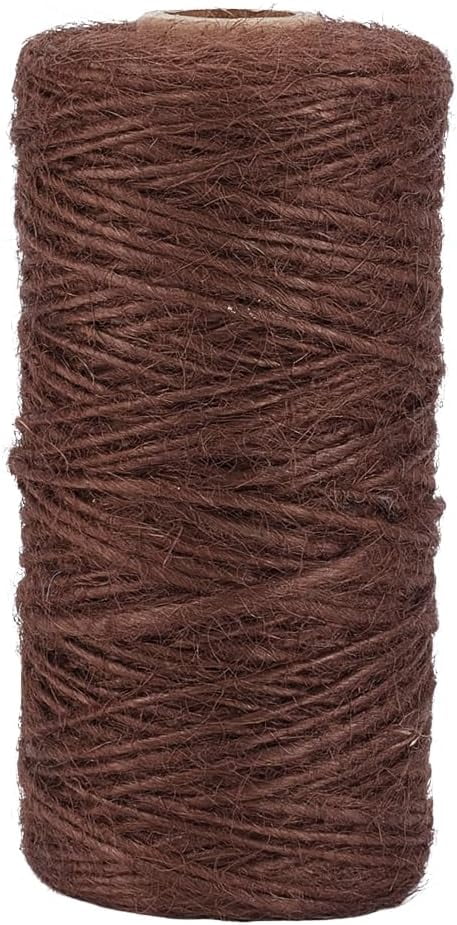 100M/328 Feet 1mm Jute Twine String Thin Hemp Cord Camel Macrame Thin ...