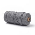 100M Cotton String Threads for Crafts Knitting Making Gray 3mm 109.36 ...
