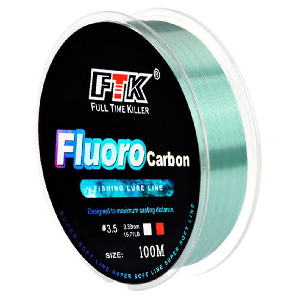 100M Fluorocarbon Fishing Lure Line 4.13-34.32Lb Carbon Fiber Leader ...