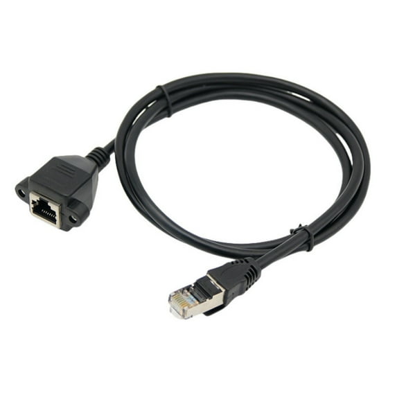 100M Networking Extension Cable 8Pin RJ45 Male to Female Screw Panel ...