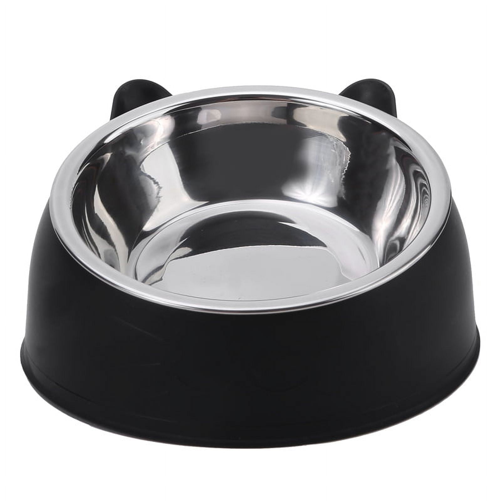 100ML Cat Dog Bowl 15 Degrees Raised Non Slip Puppy Base Cat Food Drinking Water Feeder Tilt ...
