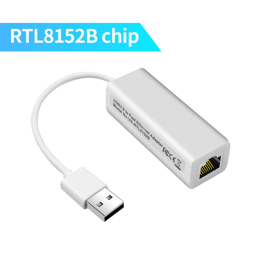 100Mbps Wired Network Card USB 2.0 Network Adapter USB to RJ45 Ethernet ...