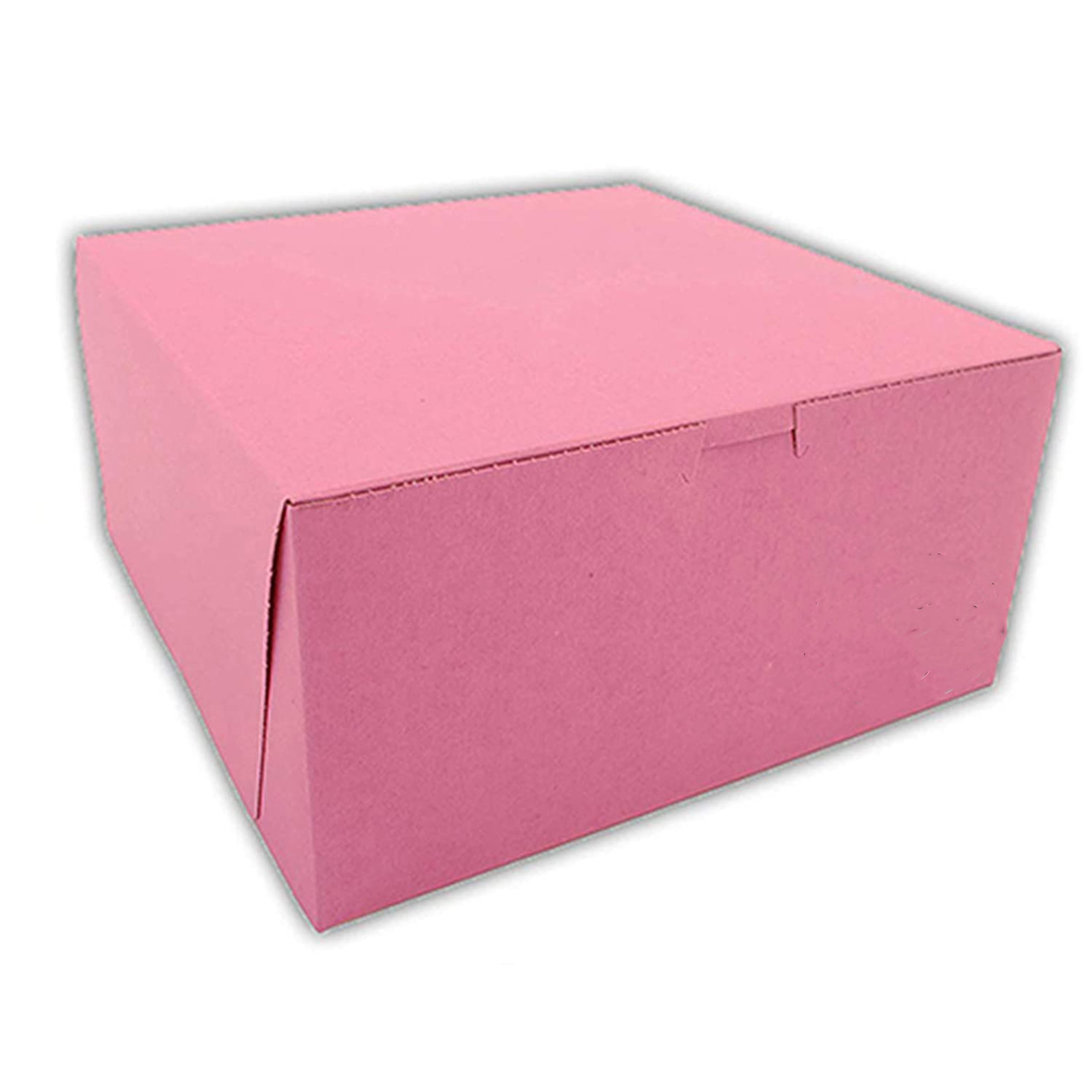 "100PACK - 10"" x 10"" x 5"" Pink Cake/Bakery Box" - Walmart.com