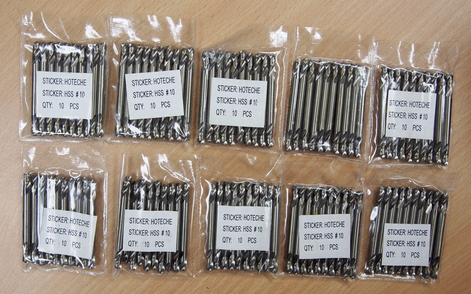 100PC #10 DOUBLE END DRILL BITS FULL GROUNDED - Walmart.com