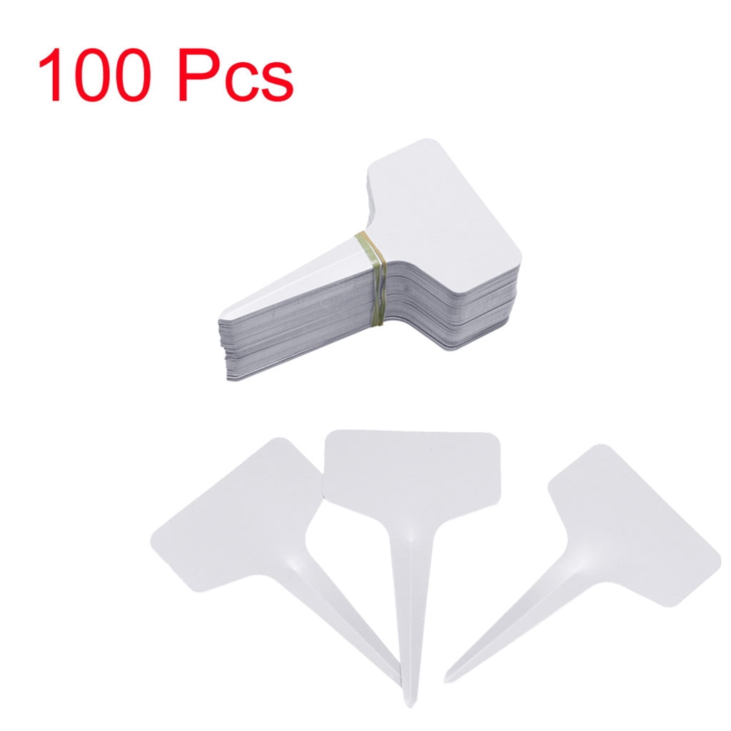 100PC Durable Plastic T-Type Garden Labels, Reusable Plants Labels ...