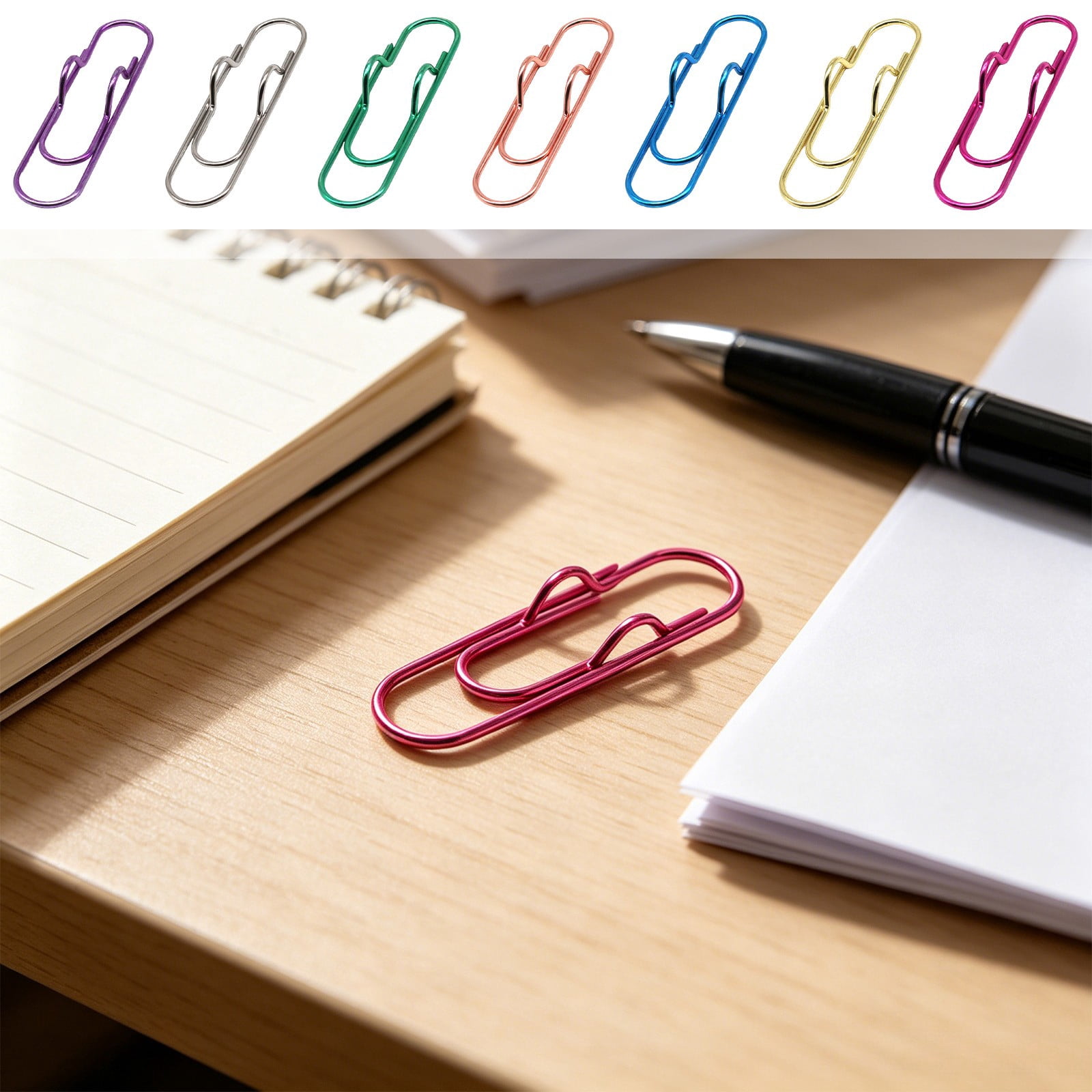100PC Metal Pen Clips - Multi-Functional Notebook Pen Holder ...