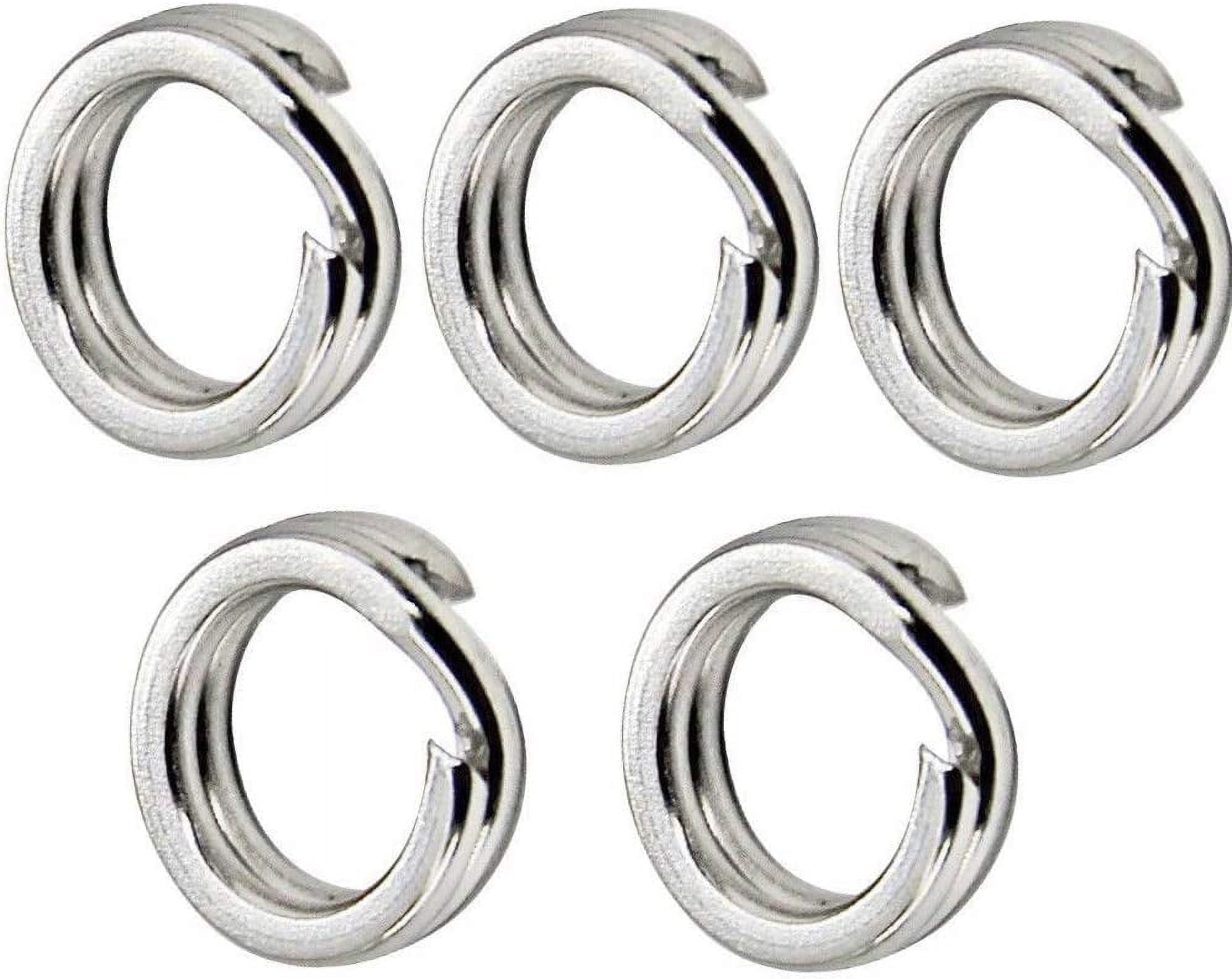 100PC Round Flat Fishing Split Rings Hyper Wire Metal Split Ring ...