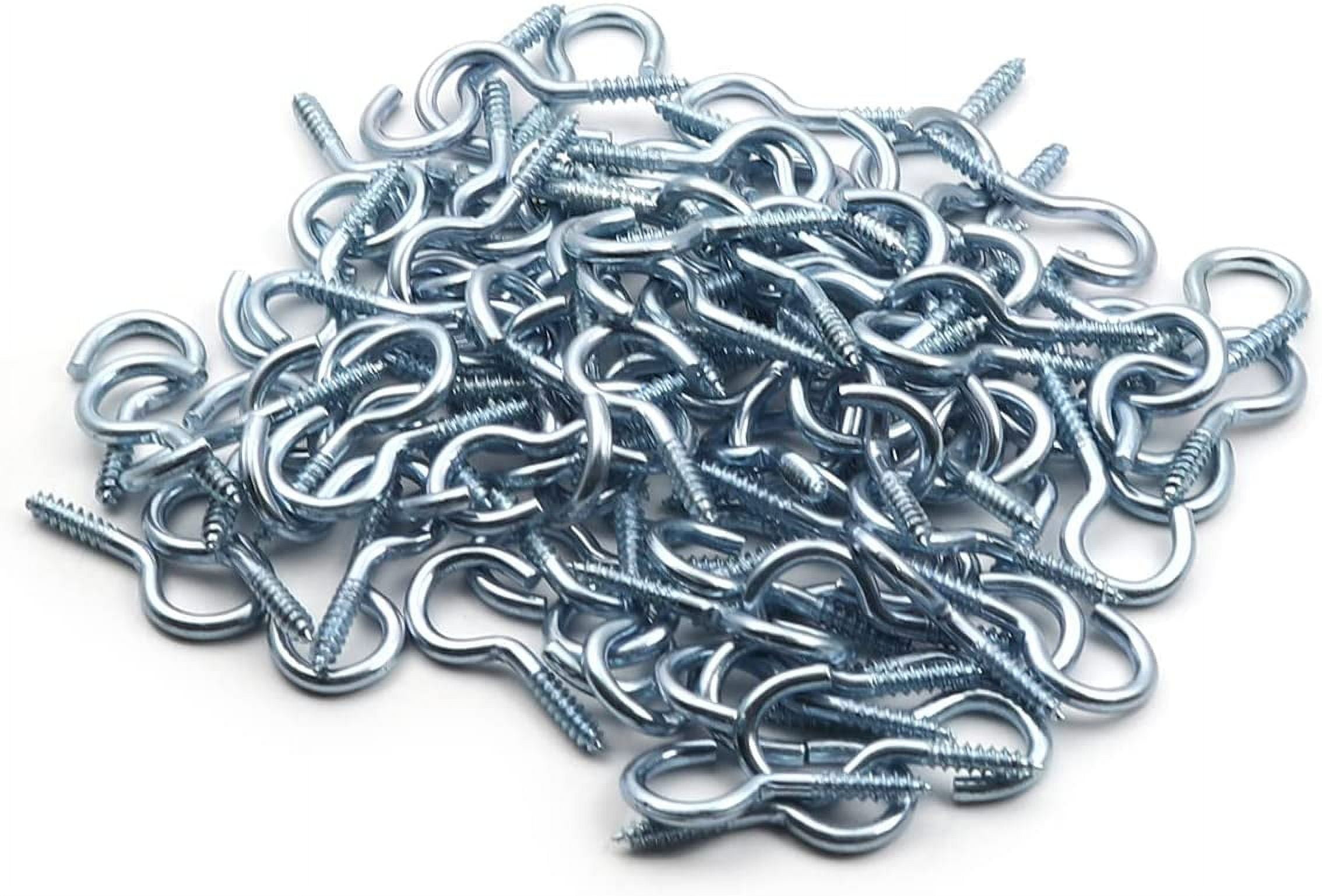 100PCS 0.98" Eye Screw Self-Tapping Screws Blue Zinc Plated Screw-in ...