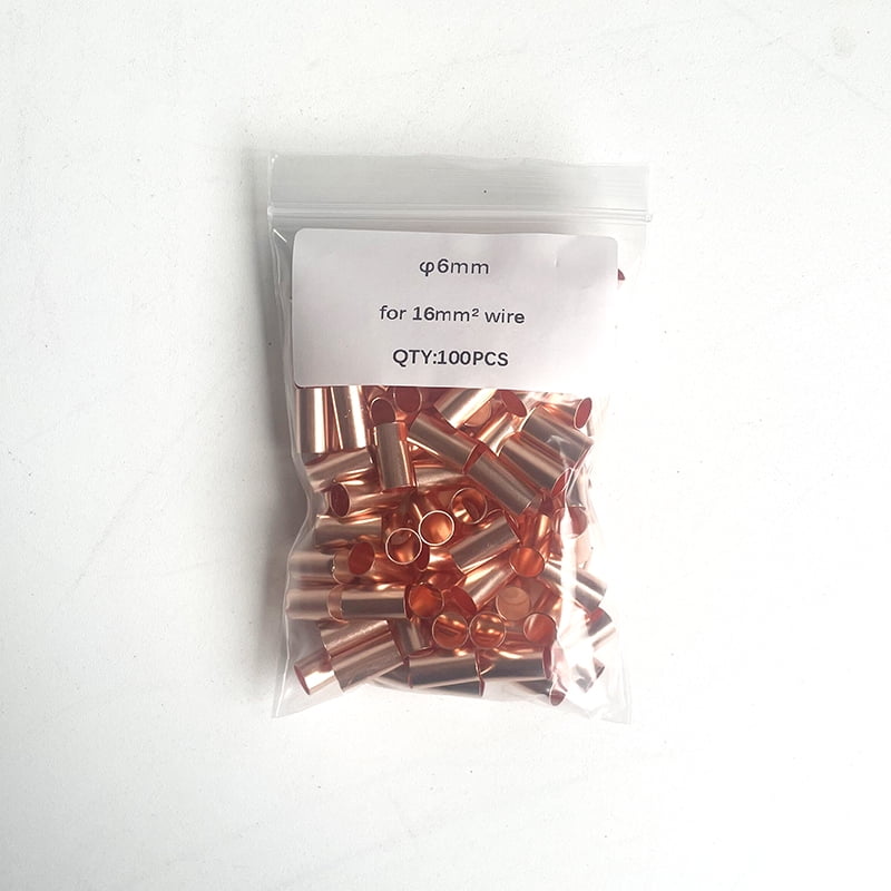 100PCS φ1.5/2.5/3/4/5/6/8/10mm Copper Connecting Pipe Wire Joint GT Small Copper Tube Wire ...