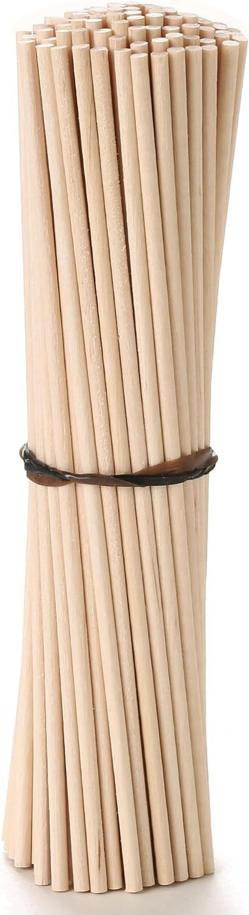 100PCS 1/8 x 6 Inch Dowel Rods Wood Sticks Wooden Dowel Rods ...