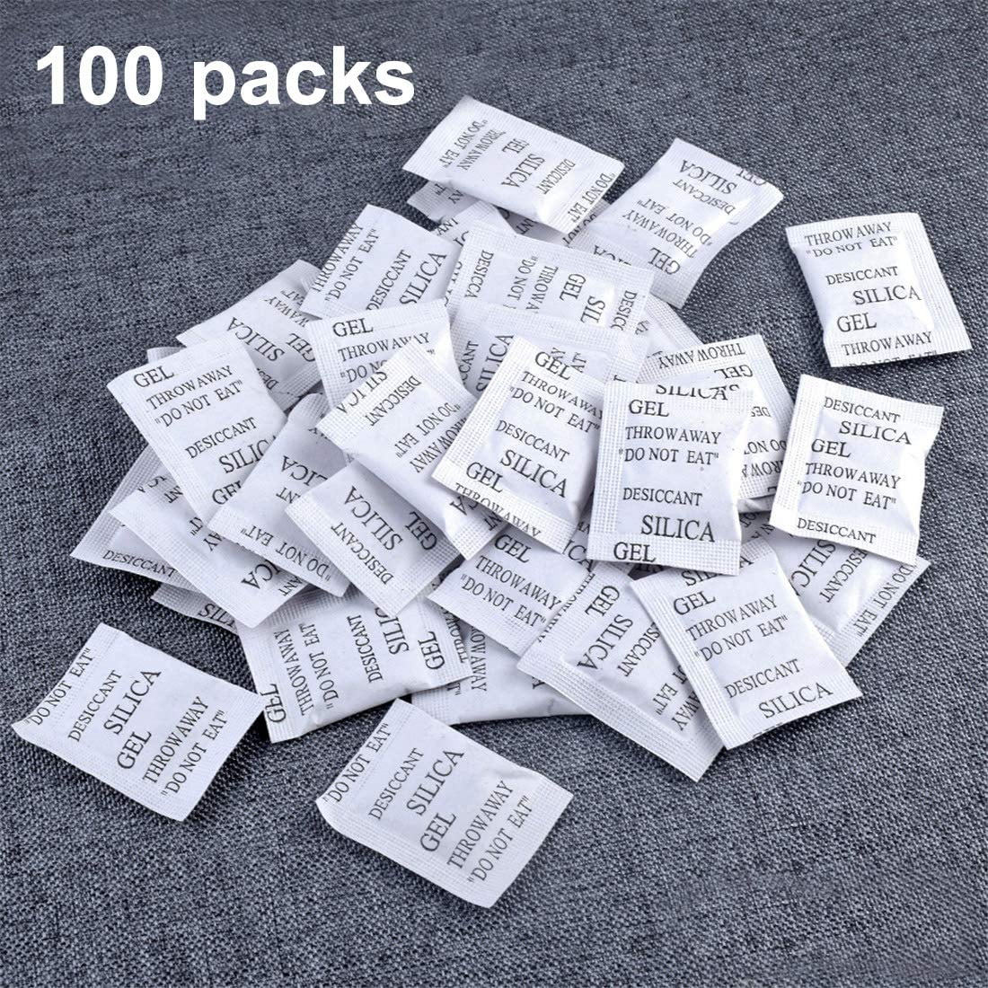 100PCS 1 Gram Safe Desiccant Packs, Premium Silica Gel Packets ...