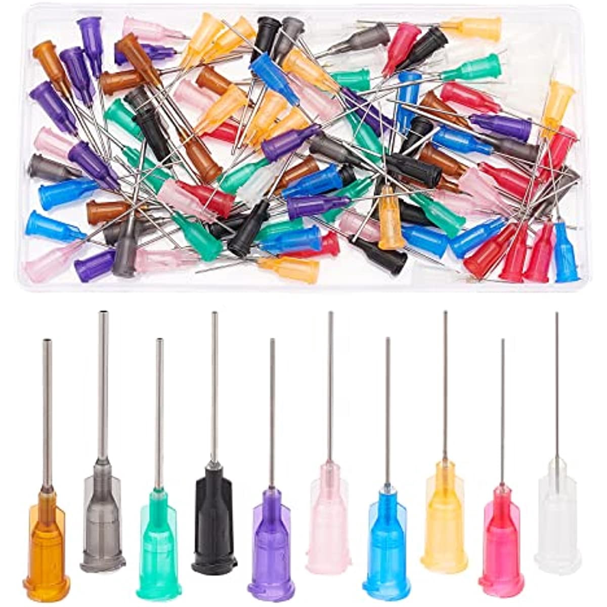 100PCS 1 Inch 10 Different Gauge Blunt Tip Glue Bottle Needles ...
