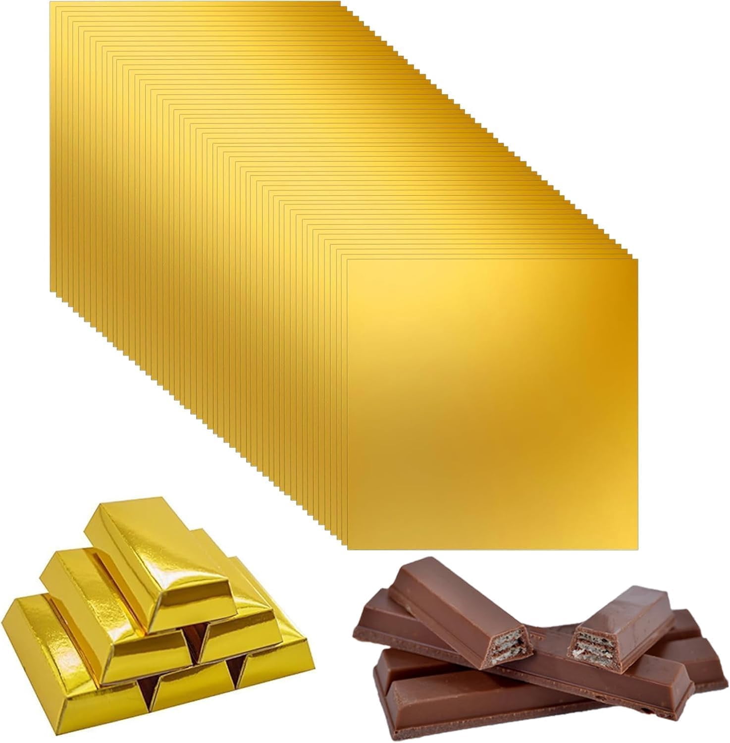 100PCS 10"X10" Large Chocolate Bar Wrappers with Thick Paper Backing ...