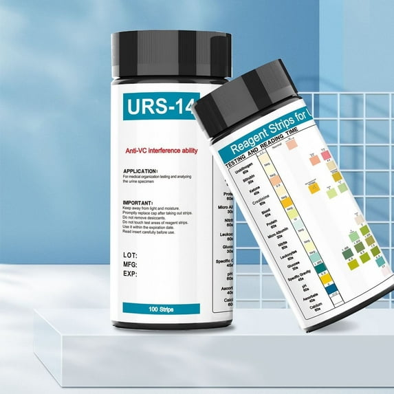 100PCS 14 Parameter Urine Test Strips Ultimate Acidity Test Kit with ...