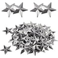 100PCS 2" Primitive Silver Metal Star Vintage Rustic Galvanized Stars ...