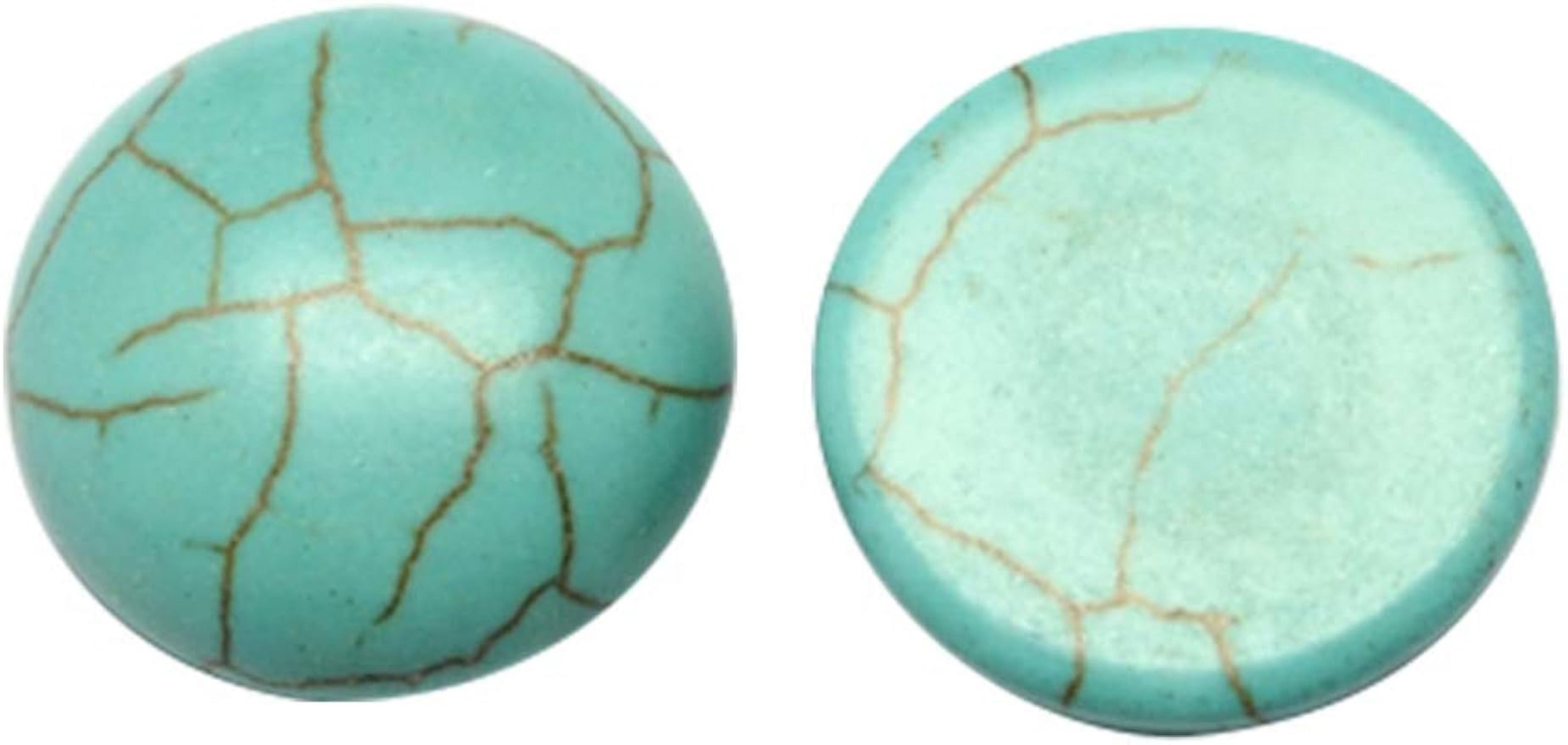 100PCS 20mm Synthetic Turquoise Gemstone Flat Back Stone Cabochons ...