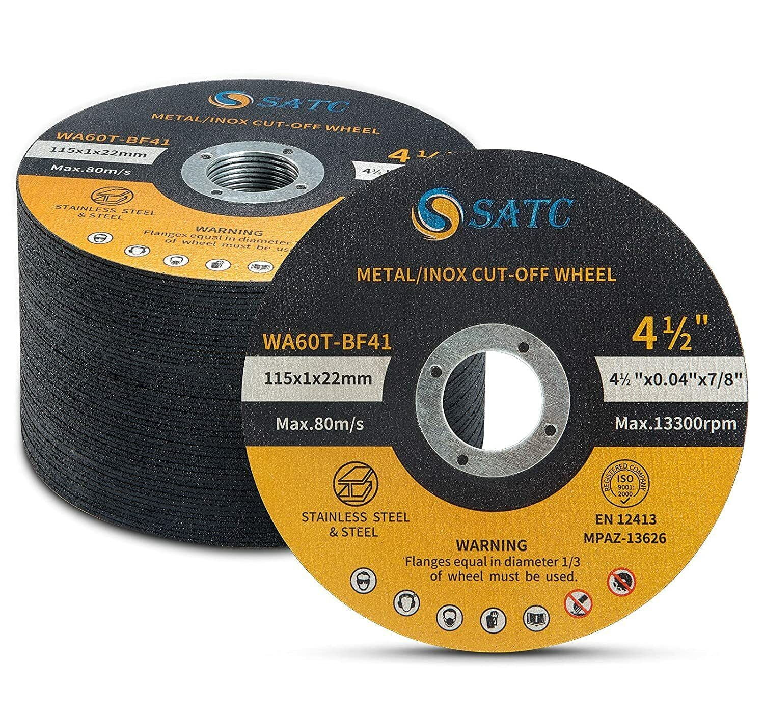 100PCS 4.5 Cut Off Wheels 4-1/2 Cutting Disc Metal Stainless Steel ...