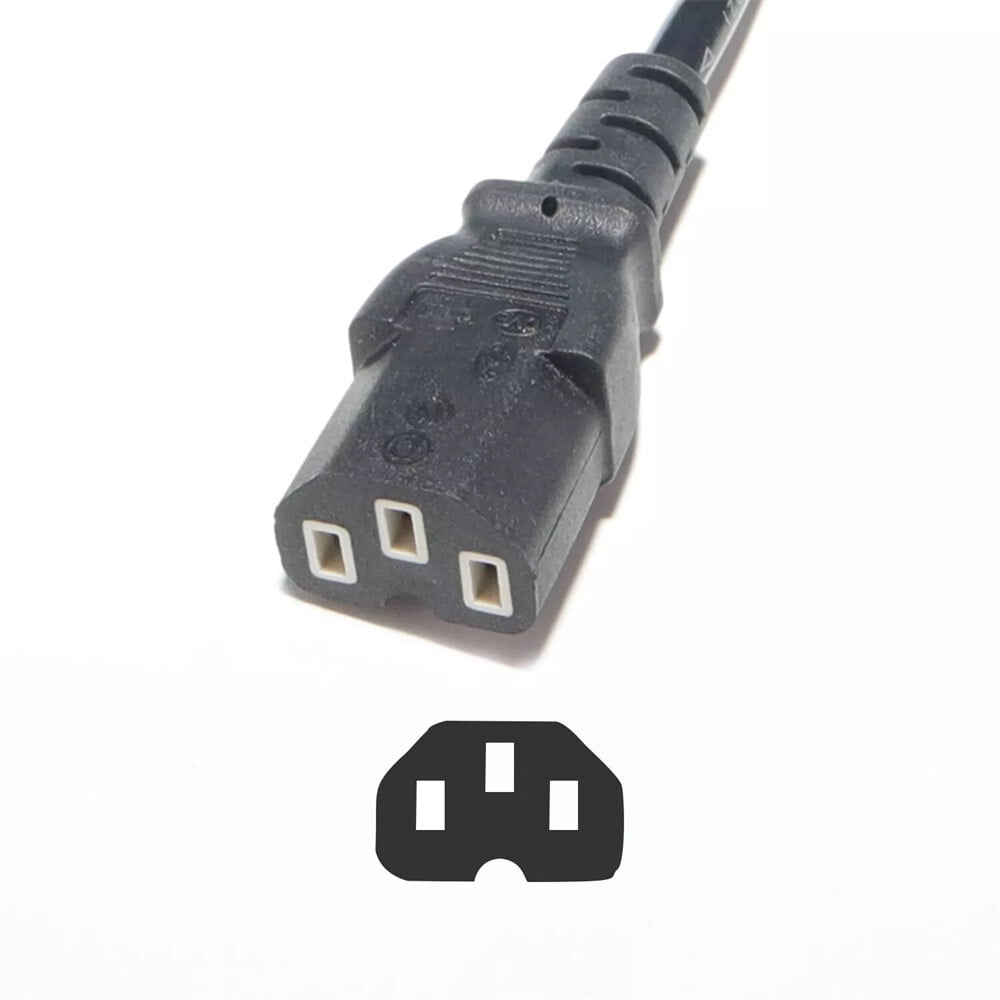 100PCS AC Power Cord Cable Desktop Monitor Computer PC 5ft IEC320 ...