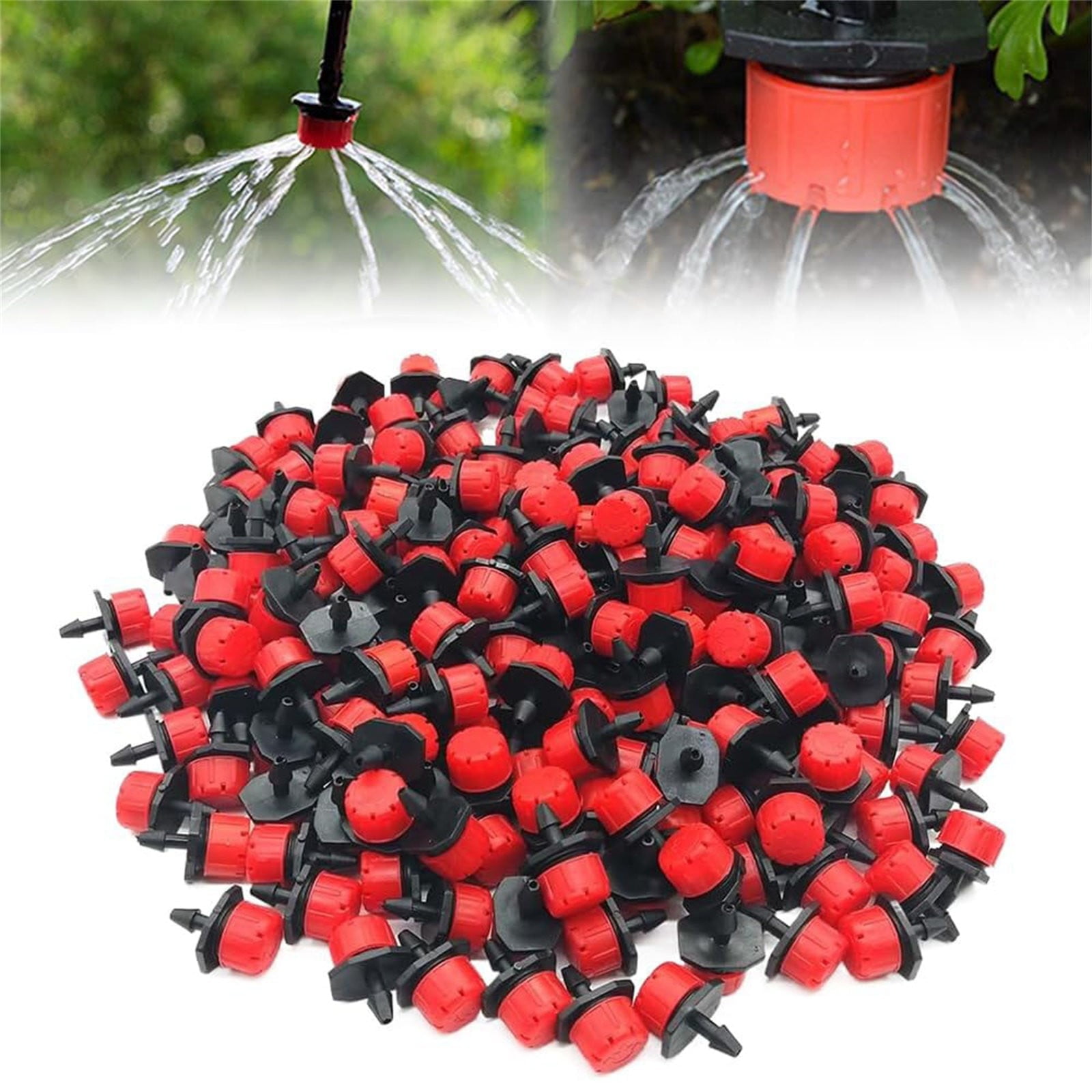 100PCS Adjustable Irrigation Drippers Sprinklers 1/4 Inch Emitter ...