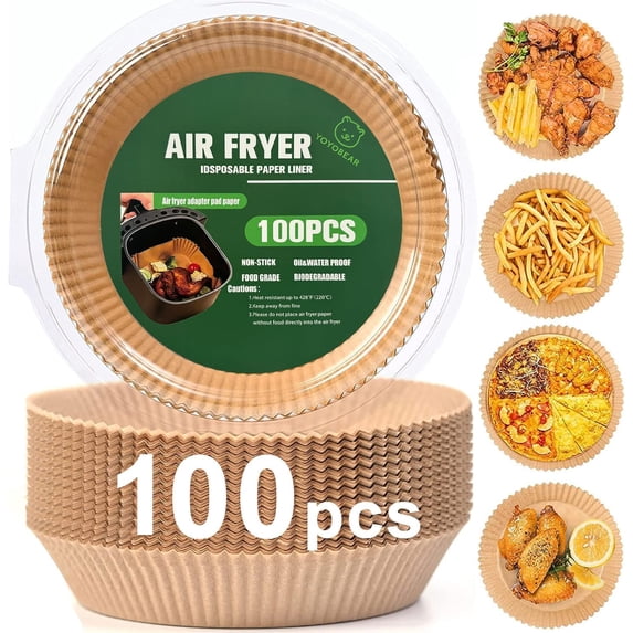 100PCS Air Fryer Disposable Paper Liner,Baking Paper for Air Fryer Oil ...