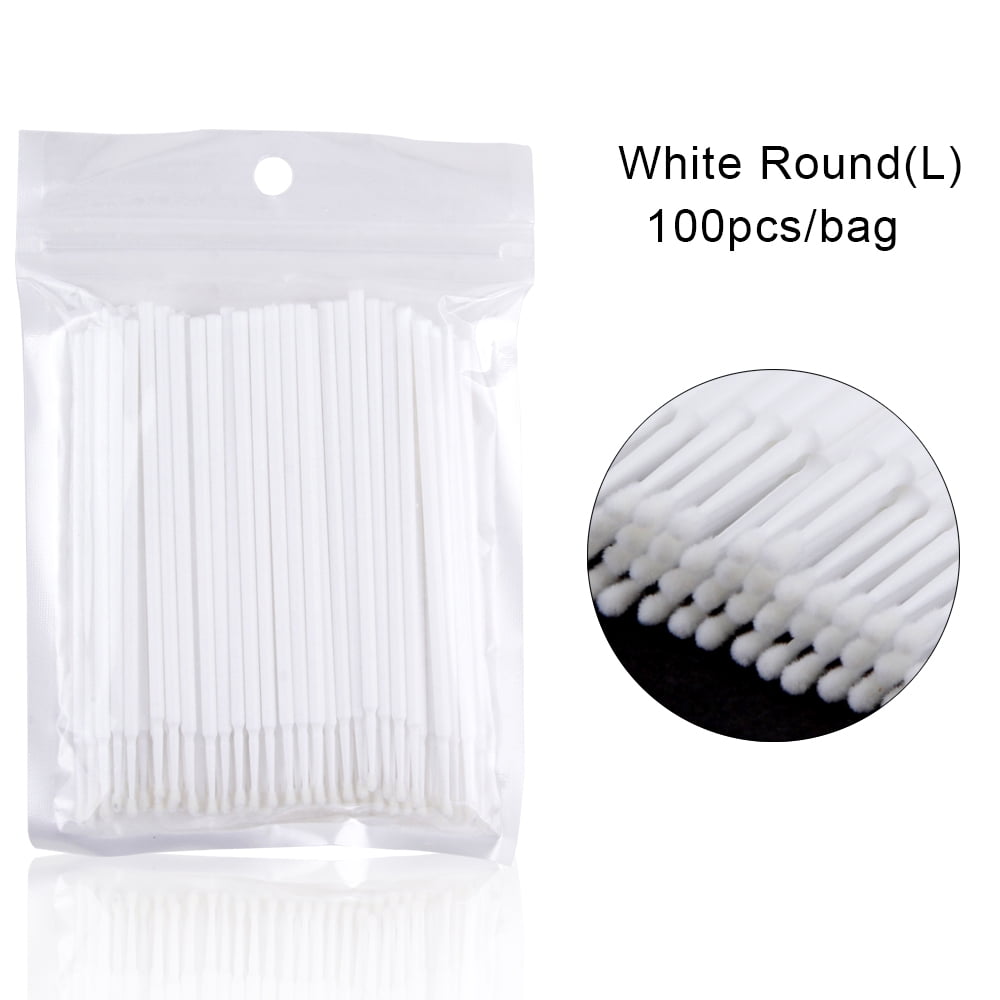 100PCS/Bag Eyelash Brushes Disposable Cotton Swab Micro Individual ...