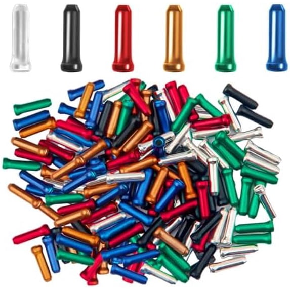 100PCS Bike Cable End Caps, 6 Color Bicycle Cable End Caps for Road ...