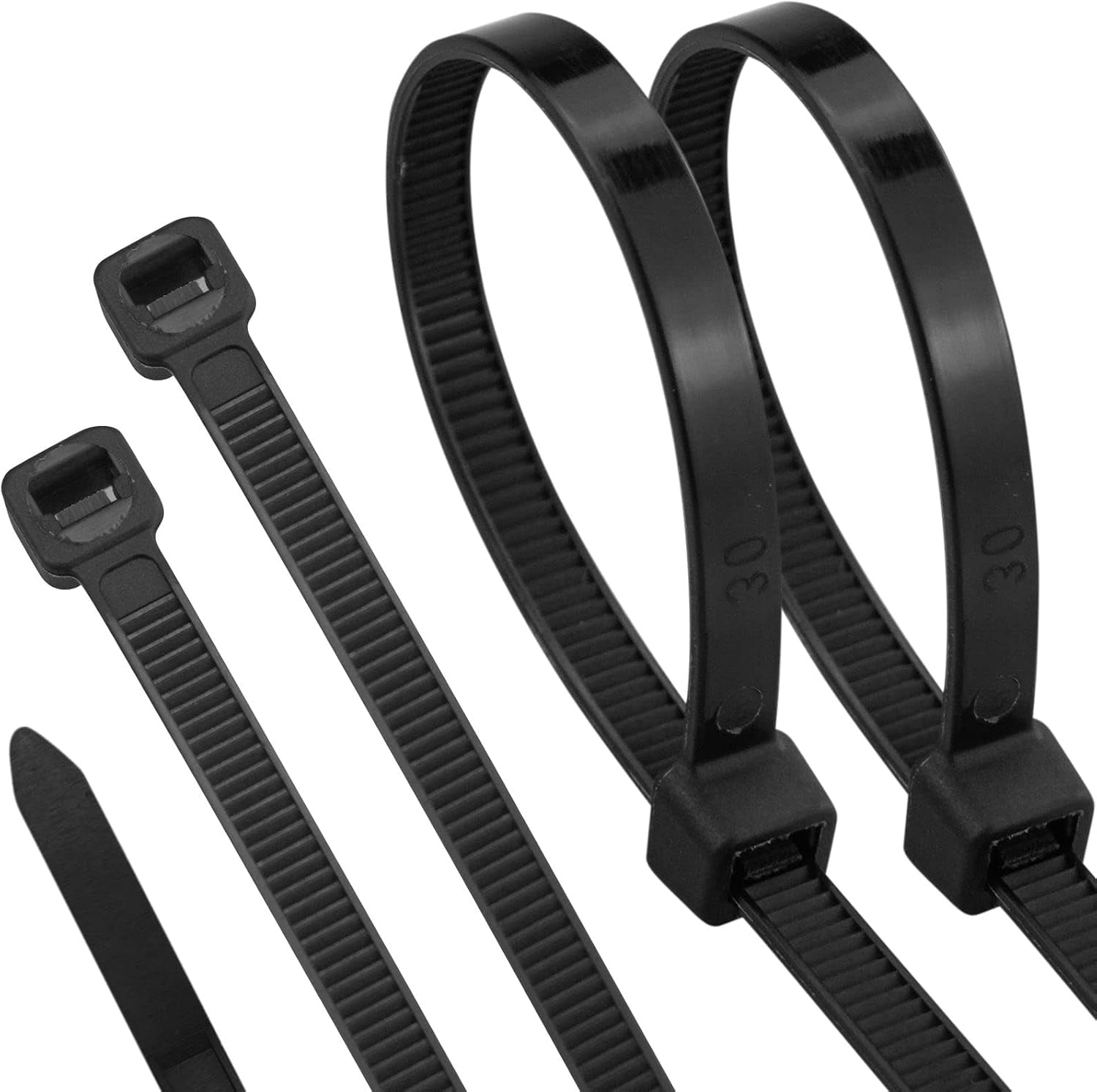 100PCS Black Nylon Cable Ties 200mm×4.8mm Multi-Purpose For Home ...