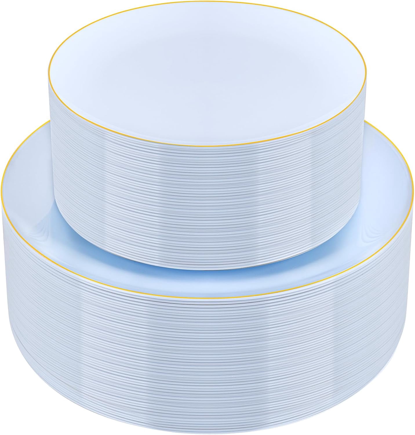100PCS Blue Plastic Plates - Disposable Light Blue Include 50 Dinner ...