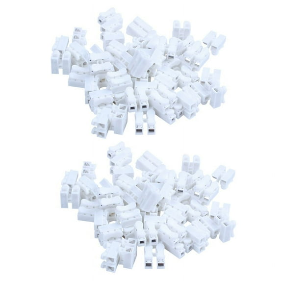 100PCS CH2 Spring Quick Wire Connector Cable Clamp Terminal Block ...