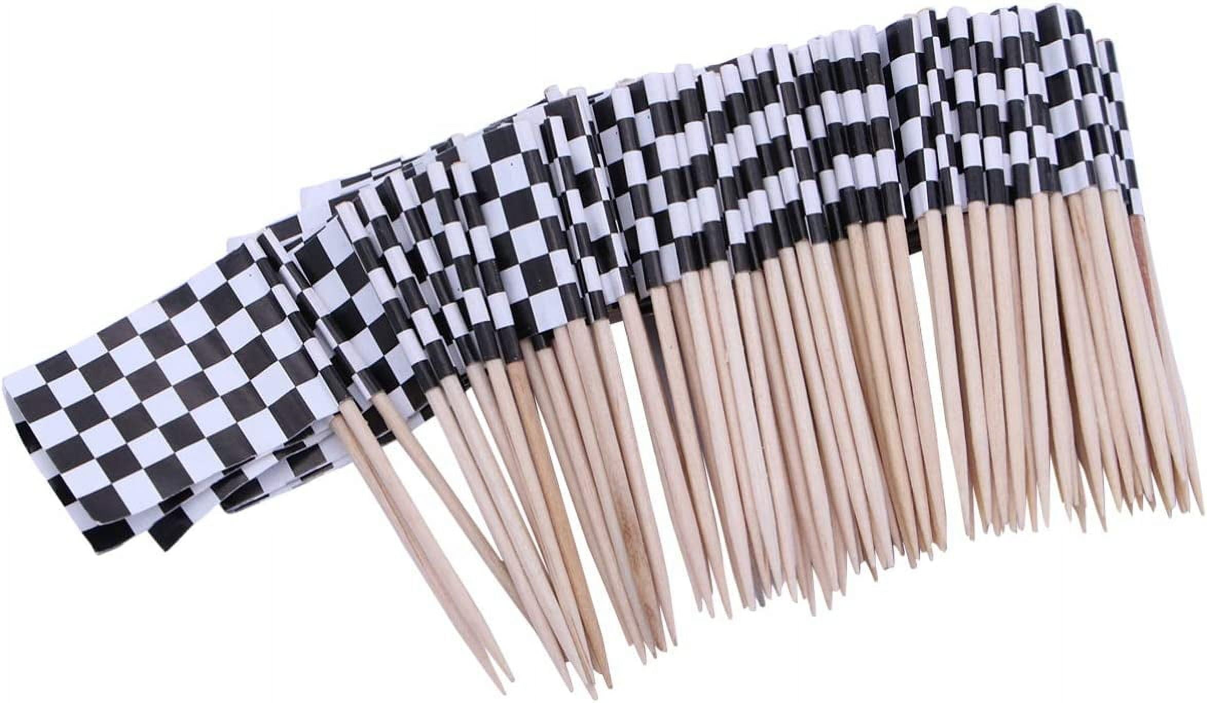 100PCS Checkered Racing Flags Cupcake Picks Toothpick Racing Flags Cake ...