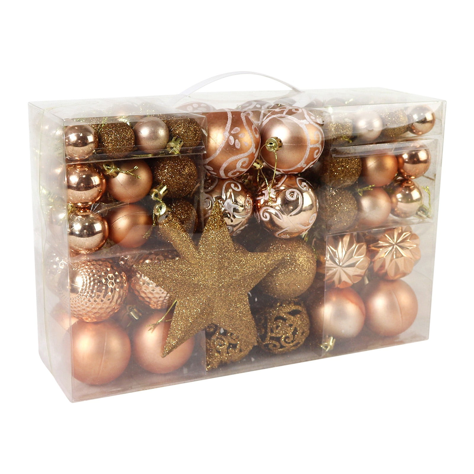 100PCS Christmas Balls Ornaments Painted Christmas Tree Decorations ...