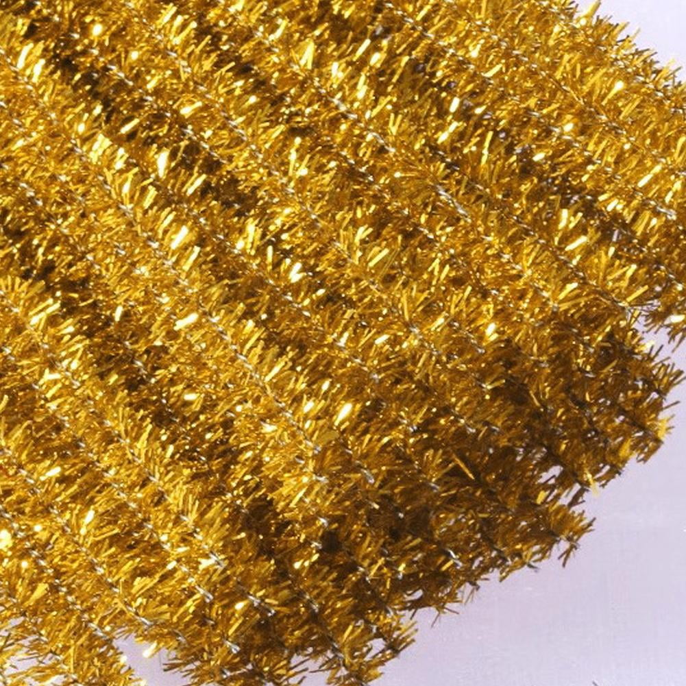 100PCS Christmas Supplies Glitter Bulk Fuzzy Sticks for DIY Art and ...