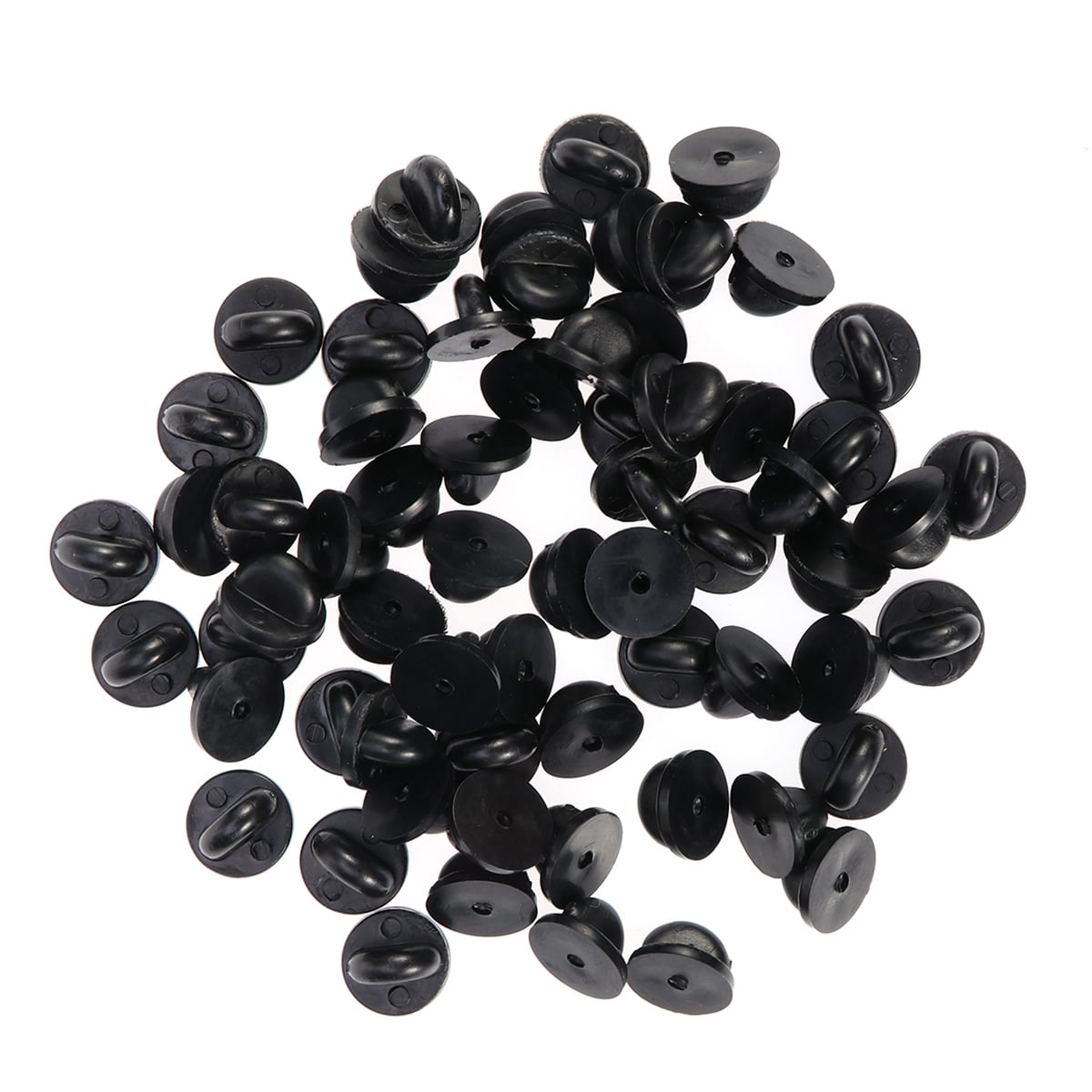 100PCS Clutch Rubber Pin Backs, Uniform Badge Tie Tack Lapel Pin Holder ...