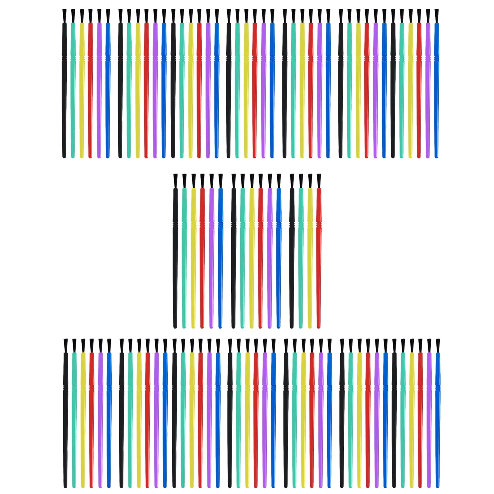 100PCS Colorful Plastic Painting Brushes For Childrens Art Activities ...