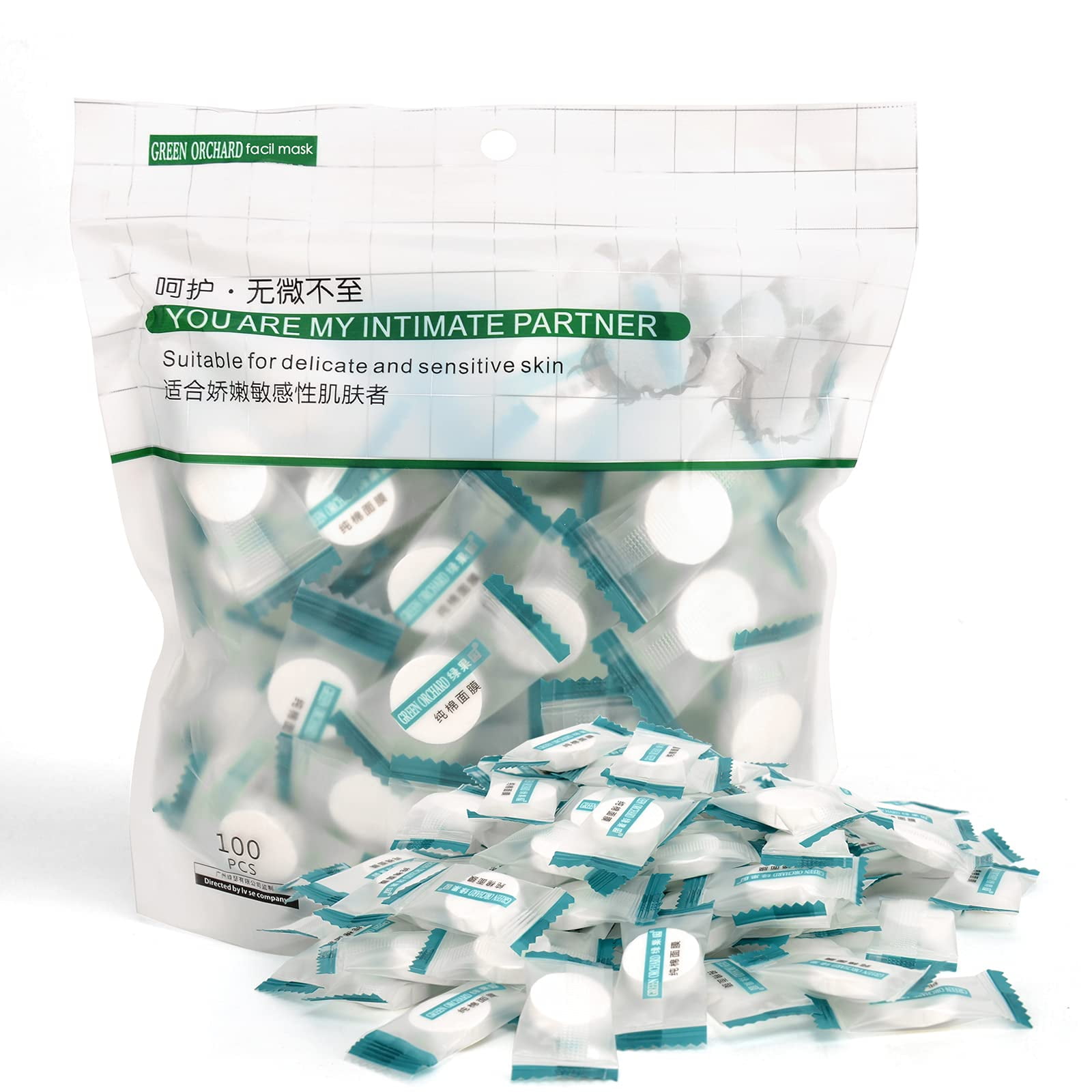 100PCS Cotton Dry Compressed STF9 Facial Mask Sheet, DIY Facial Skin ...