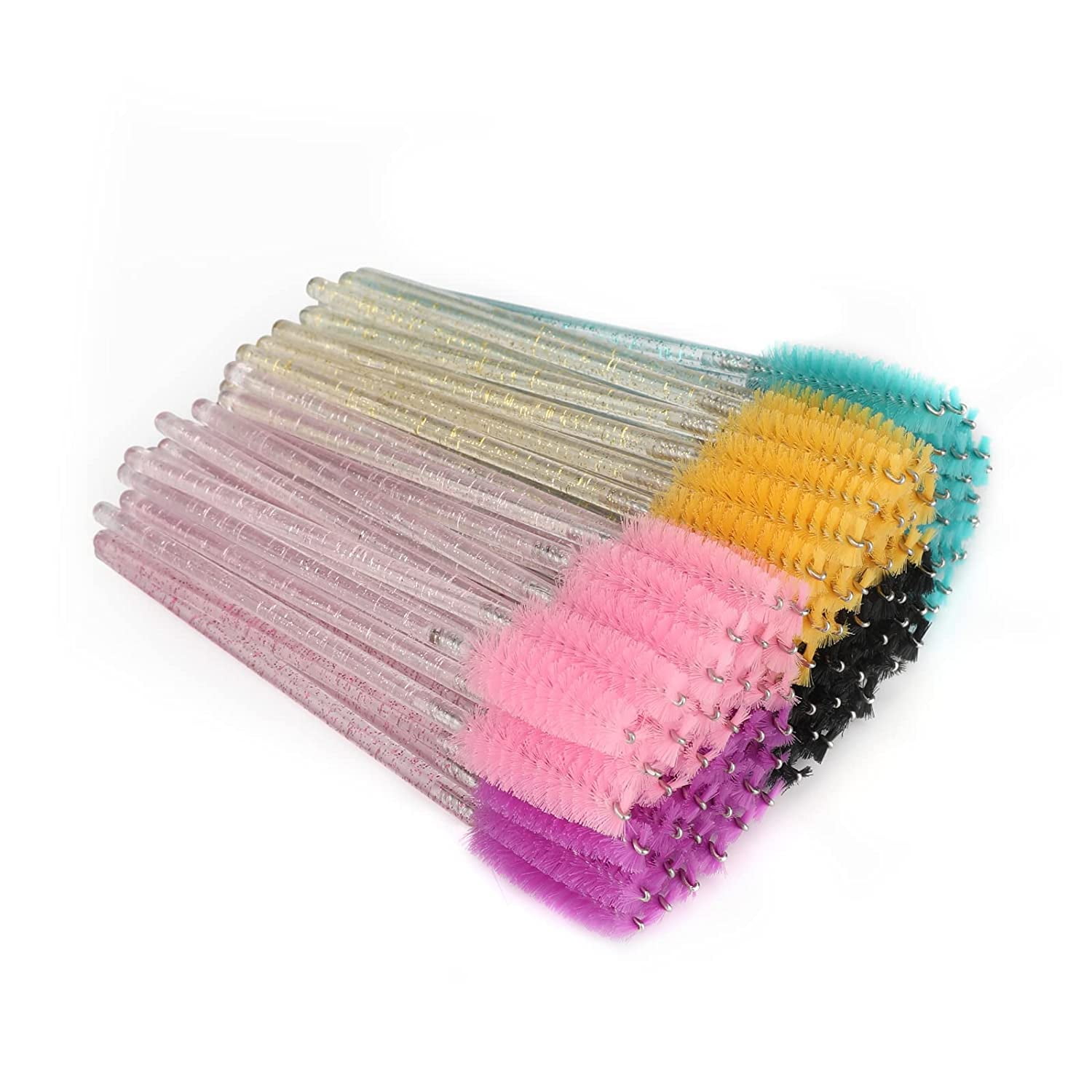 100PCS Crystal Eyelash Mascara Brushes Wands Applicator Makeup Kits ...
