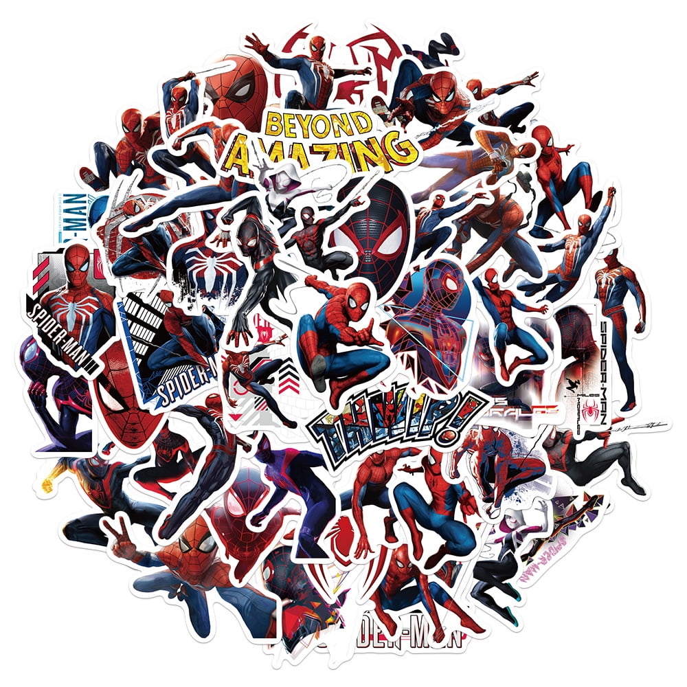 100PCS Cute Spider-Man Mixed Stickers, DIY Decals for Phones, Laptops ...