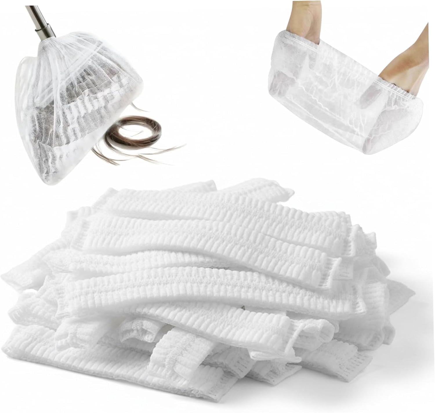 100-Pack Disposable Broom Covers - Stretchable Non-Woven Fabric Sleeves ...