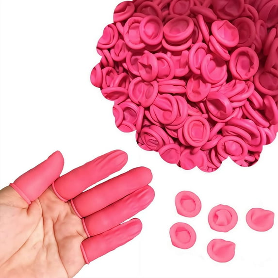 100PCS Disposable Finger Cover Rubber Gloves Anti-static Latex Finger ...