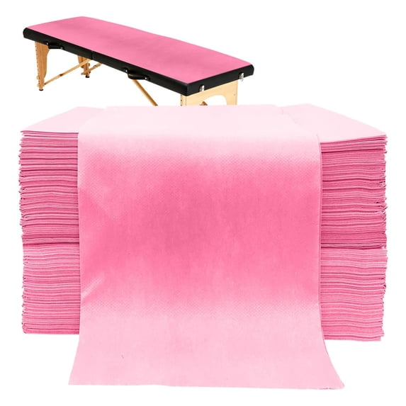 100PCS Disposable Massage Table Sheets, Pink Spa Bed Covers for ...