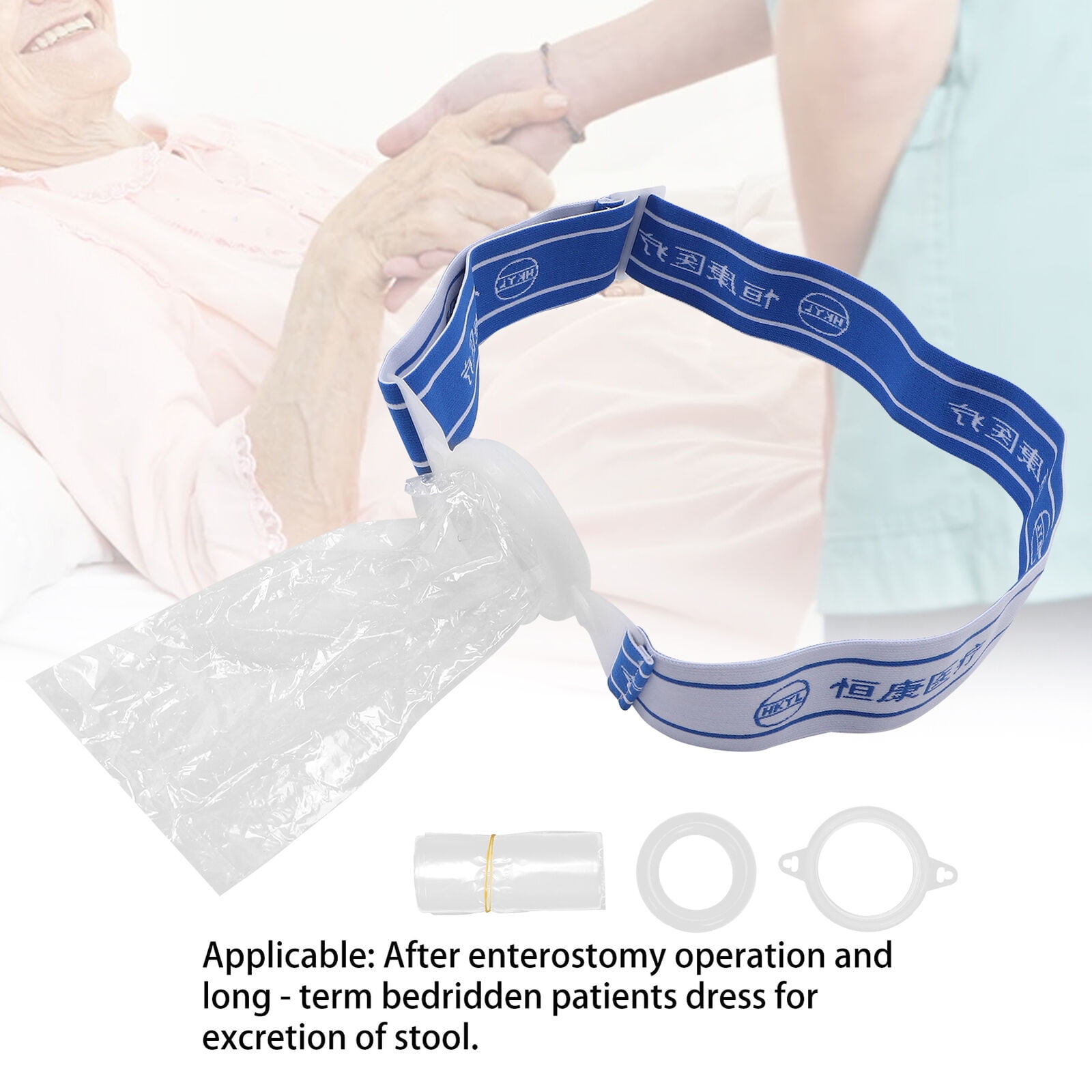 100PCS Disposable Ostomy Pouch Bag Colostomy Closed Skin Barrier ...