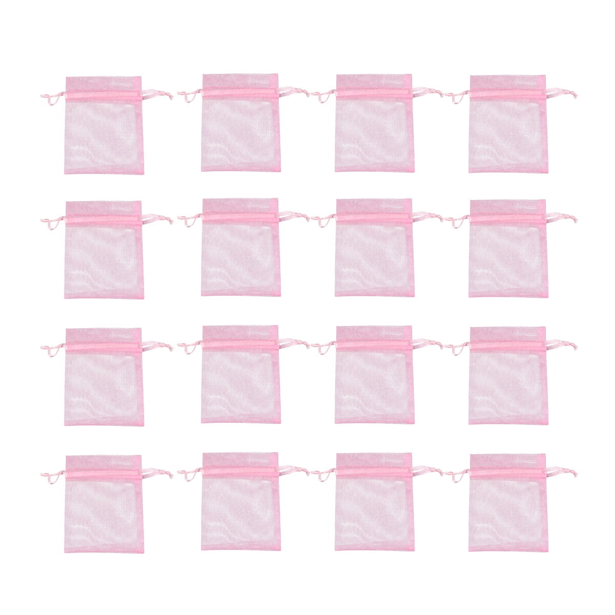 100PCS Drawstring Bags Transparent Organza Drawstring Jewelry Storage ...
