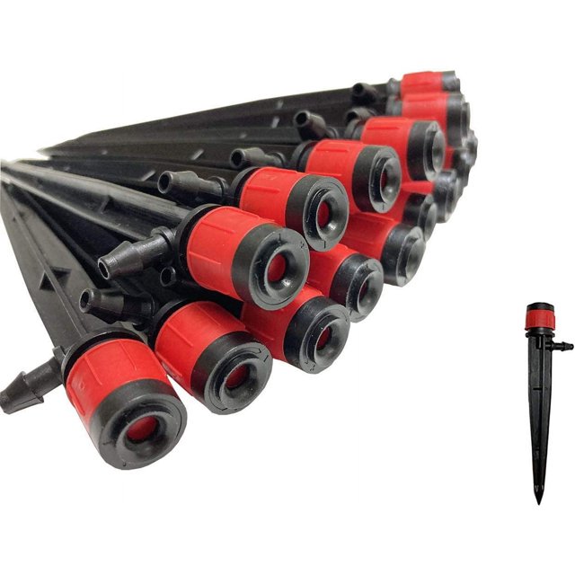 100PCS Drip Emitters Fan Shape with Stake Water Flow, 360 Degree ...