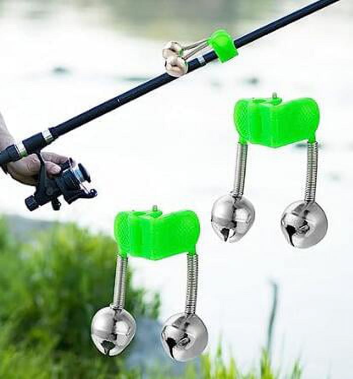 100PCS Extra Loud Fishing Rod Alarm Dual Alert Bells with Clips ...