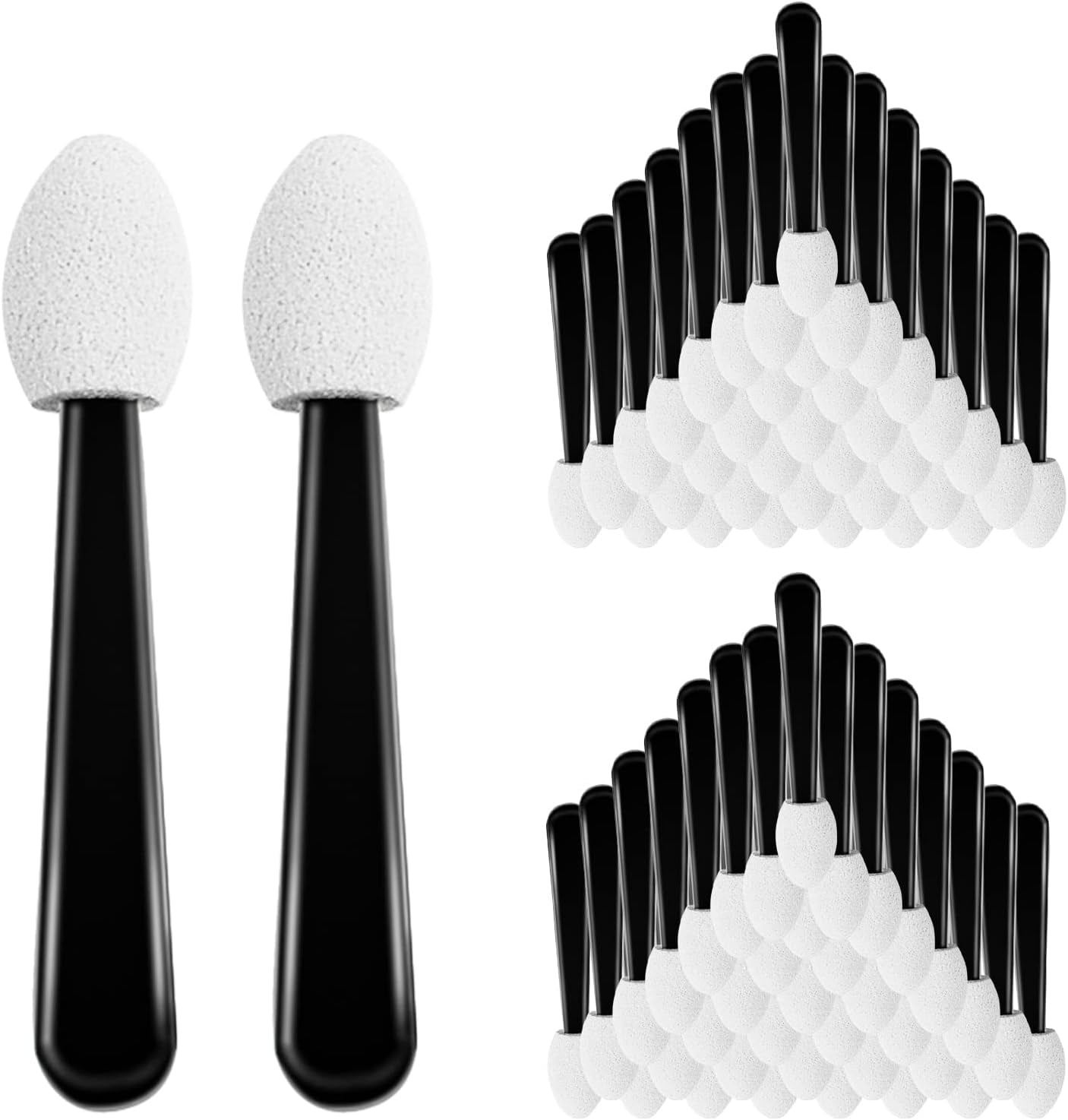 100PCS Eyeshadow Applicator Brush Disposable Eyeshadow Brushes Sponge ...