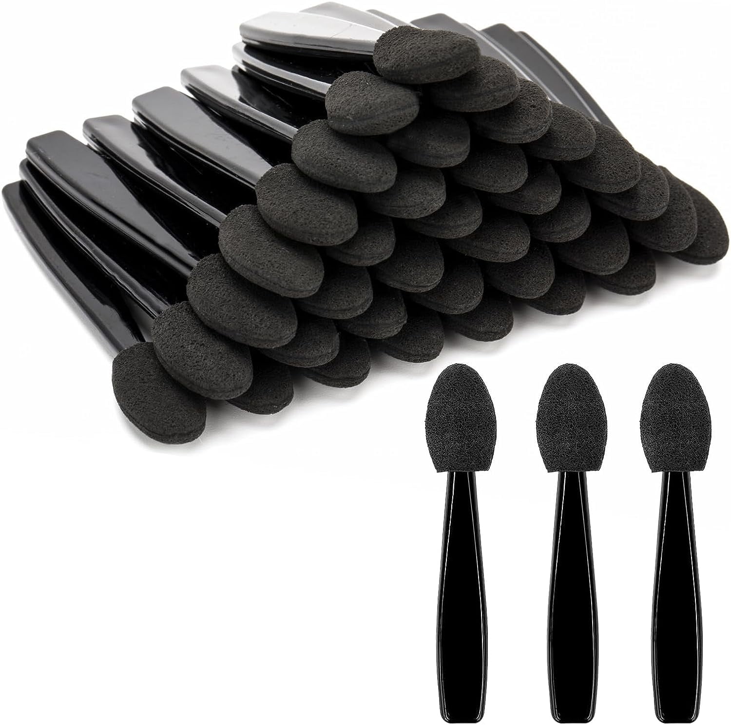 100PCS Eyeshadow Applicators - Disposable Eyeshadow Brushes Sponge Eye ...