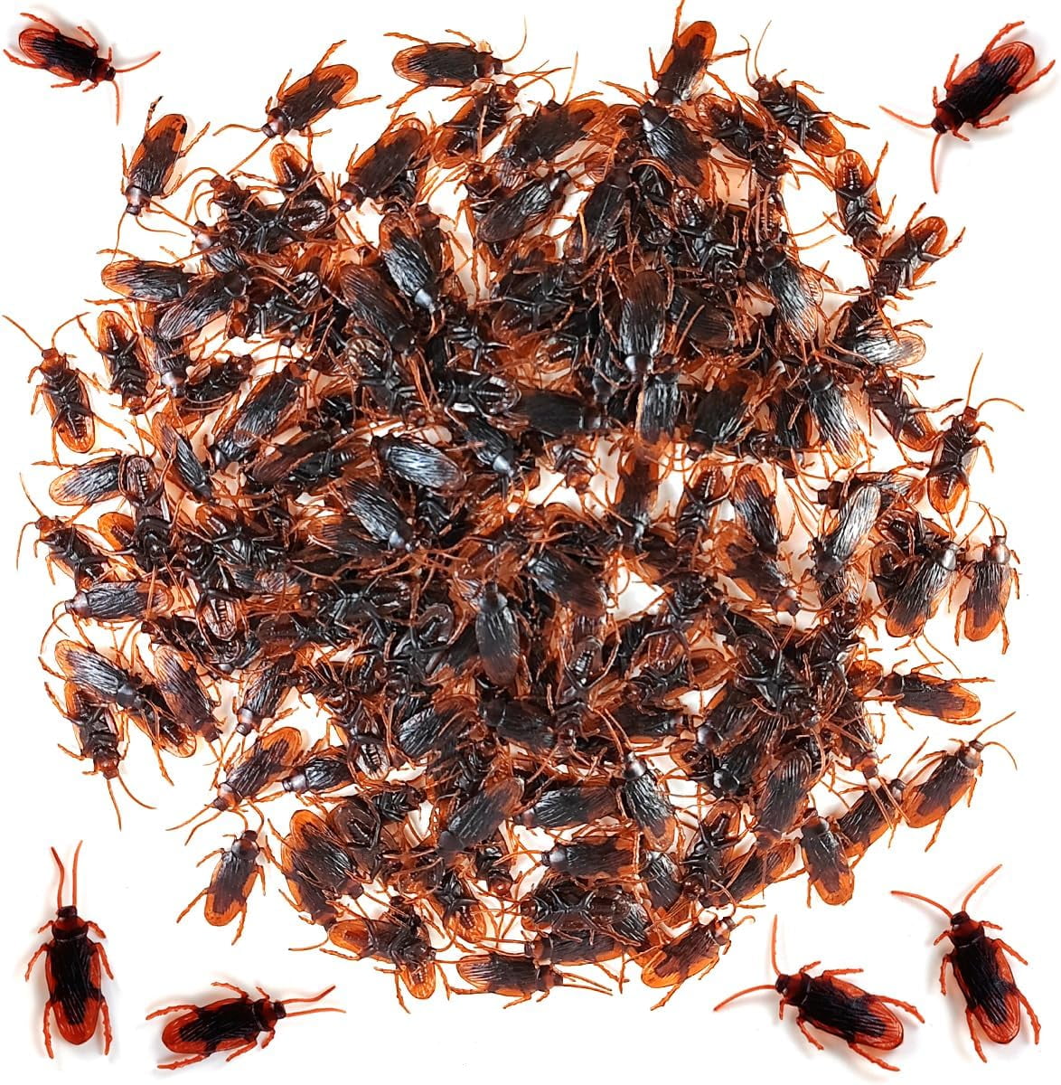 100PCS Fake Roaches Toys Set, Realistic Fake Cockroaches Great Way to ...