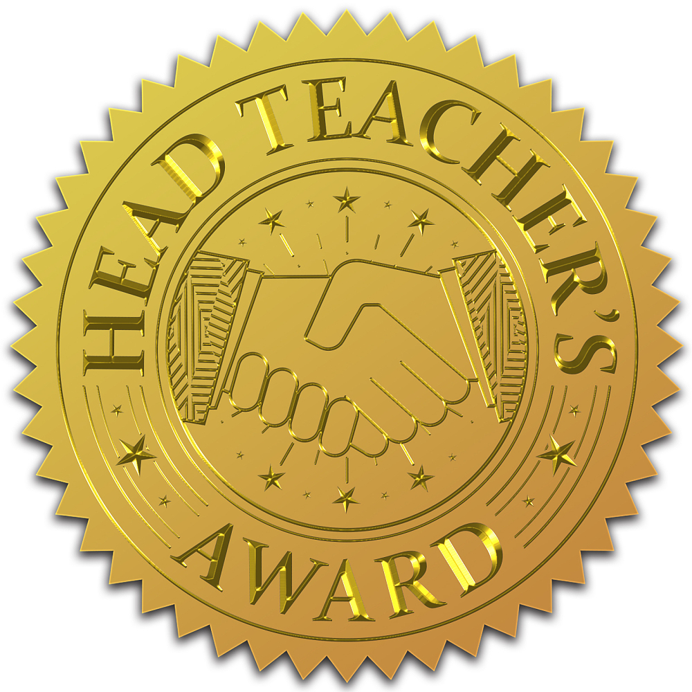 100PCS Gold Foil Stickers Embossed Certificate Seals Head Teacher's ...